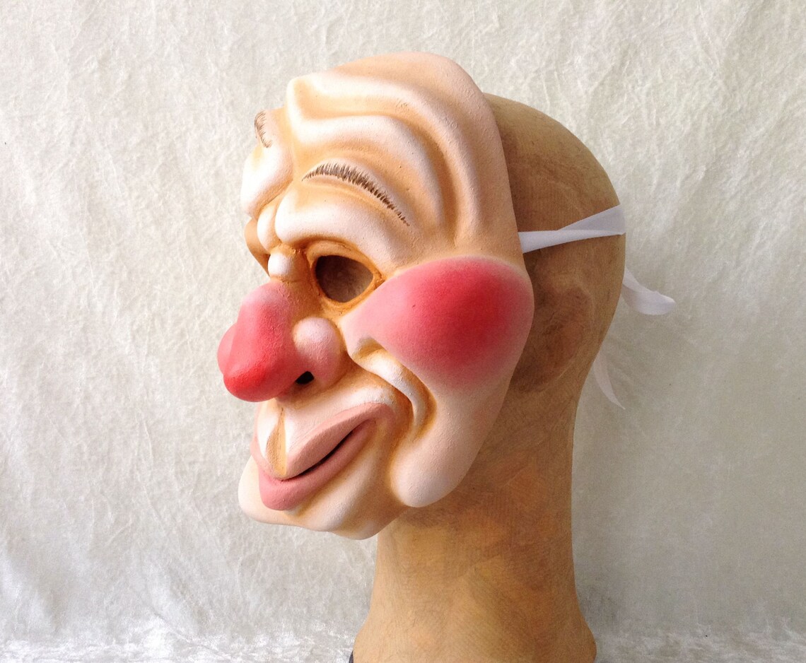 Artisan mask: 'Happy Igor' pink skintones | Etsy