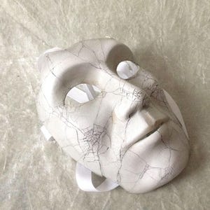 Artisan Mask: 'broken Porcelain' (smaler Shape - Hand-painted Cracks ...
