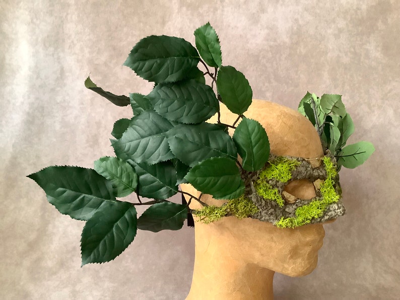 Artisan Eye Mask (classic): 'tree With Green Leaves' (with Moss) Dryad ...