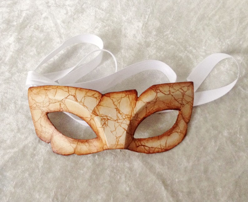 Artisan Eye Mask: 'broken' (hand Painted Cracks) - Etsy