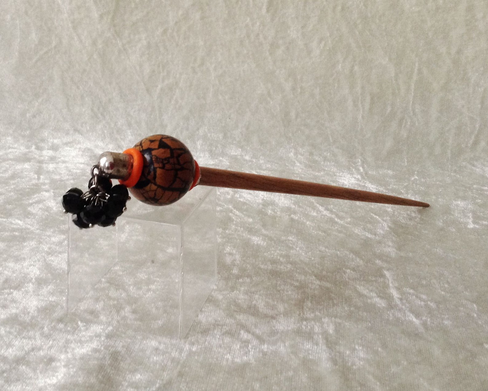 Handmade Hairpin Natural Wood Coloured Hairpin With Big - Etsy