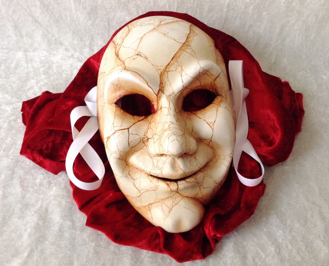 Artisan Full Mask: 'broken Smile' (handpainted Cracks) - Etsy