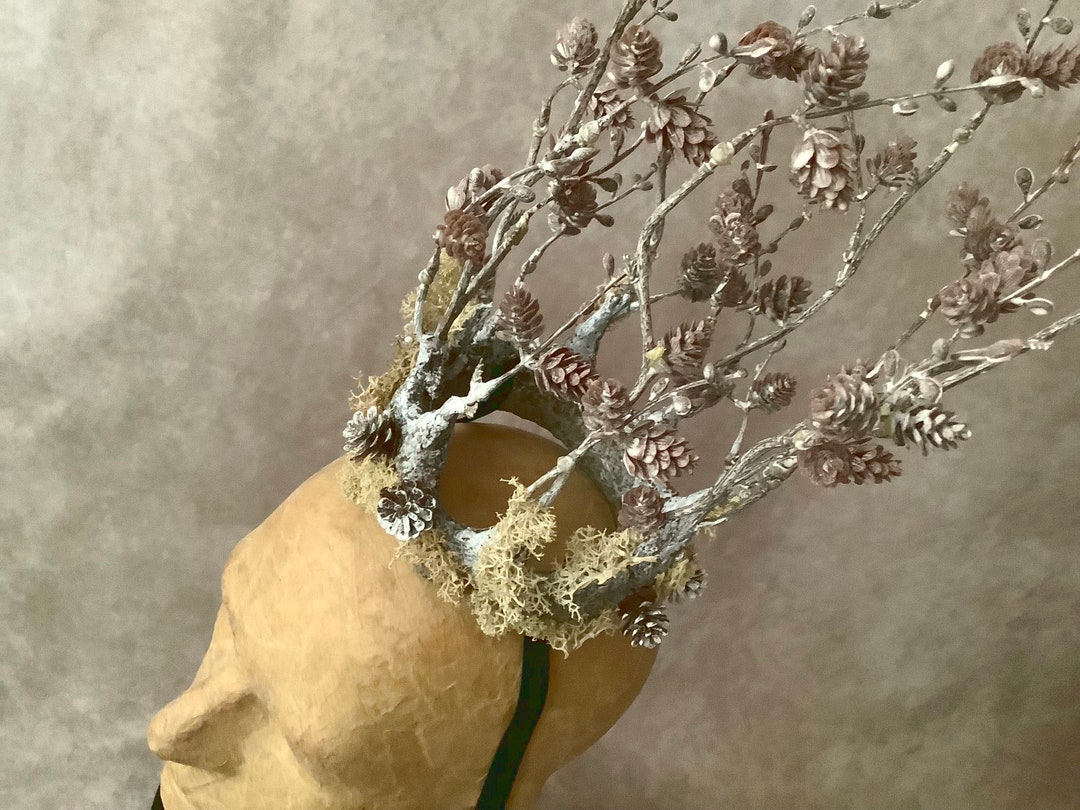 Branches Crown Small, With Mos and Red Berries Handmade Crown in a Tree ...