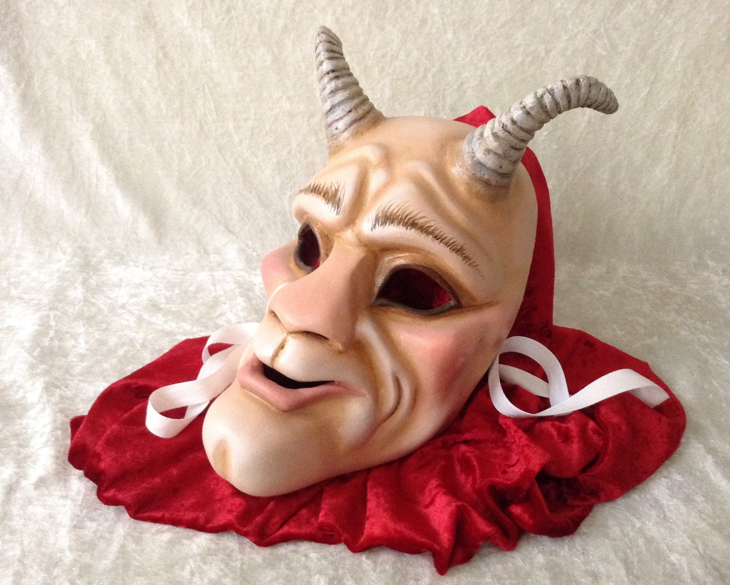 Artisan Mask: 'happy Faun' faun Satyr Pink - Etsy Ireland