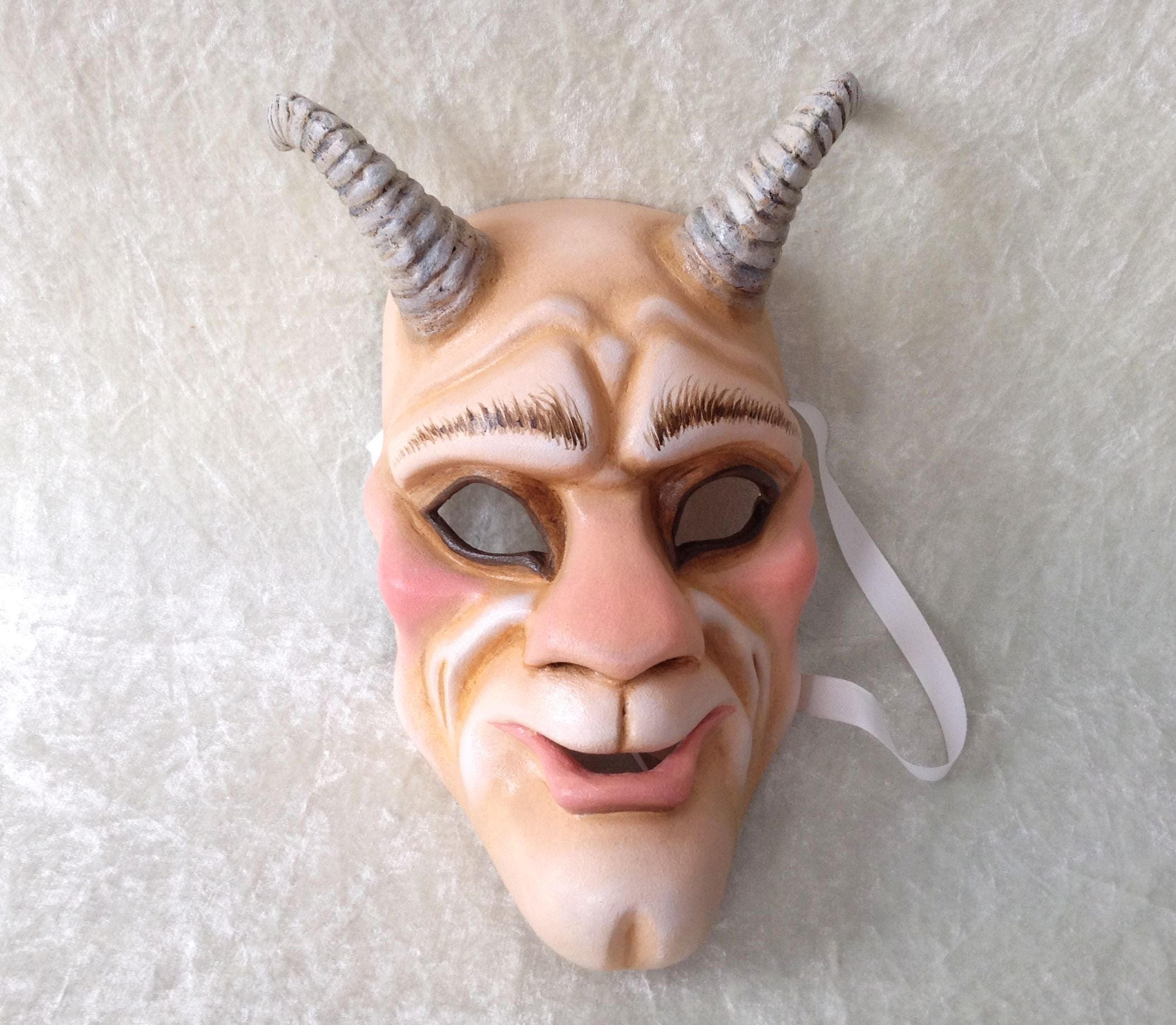 Artisan Mask: 'happy Faun' faun Satyr Pink - Etsy Ireland