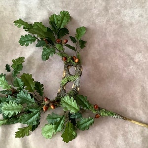 Artisan Eye Mask on a Stick: 'tree Mask Green Oak Leaves Deluxe ...
