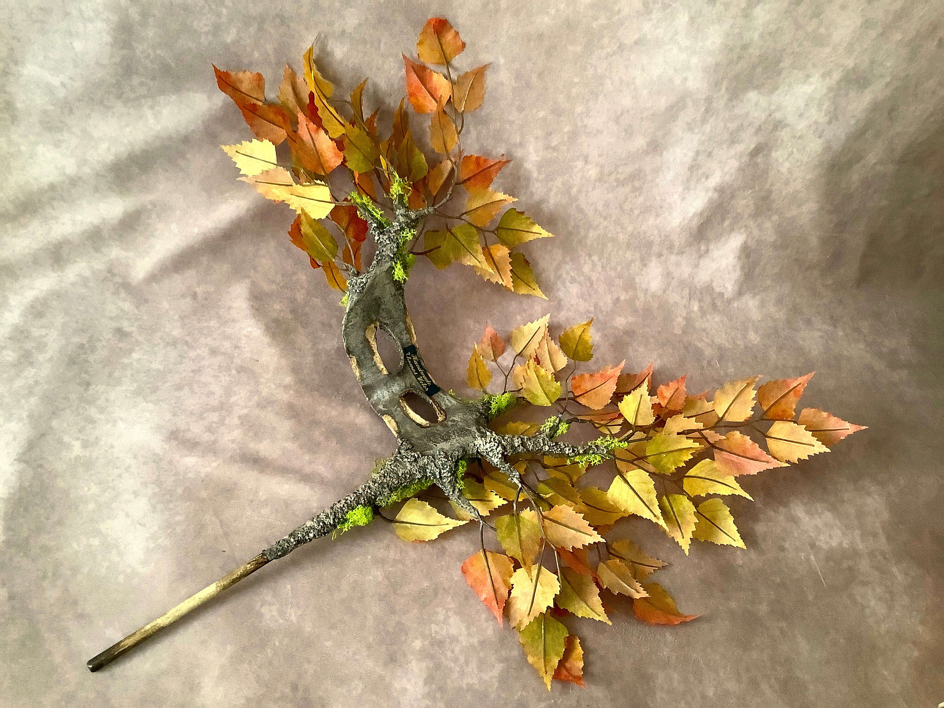 Artisan Eye Mask on a Stick: 'tree Mask Autumn Leaves Deluxe' Dryad ...
