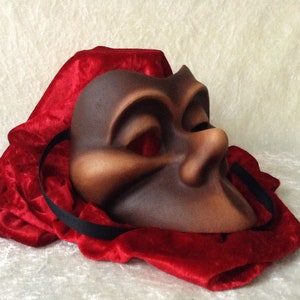 Artisan Half Mask: 'big Smile' brown Traditional Handmade Mask - Etsy