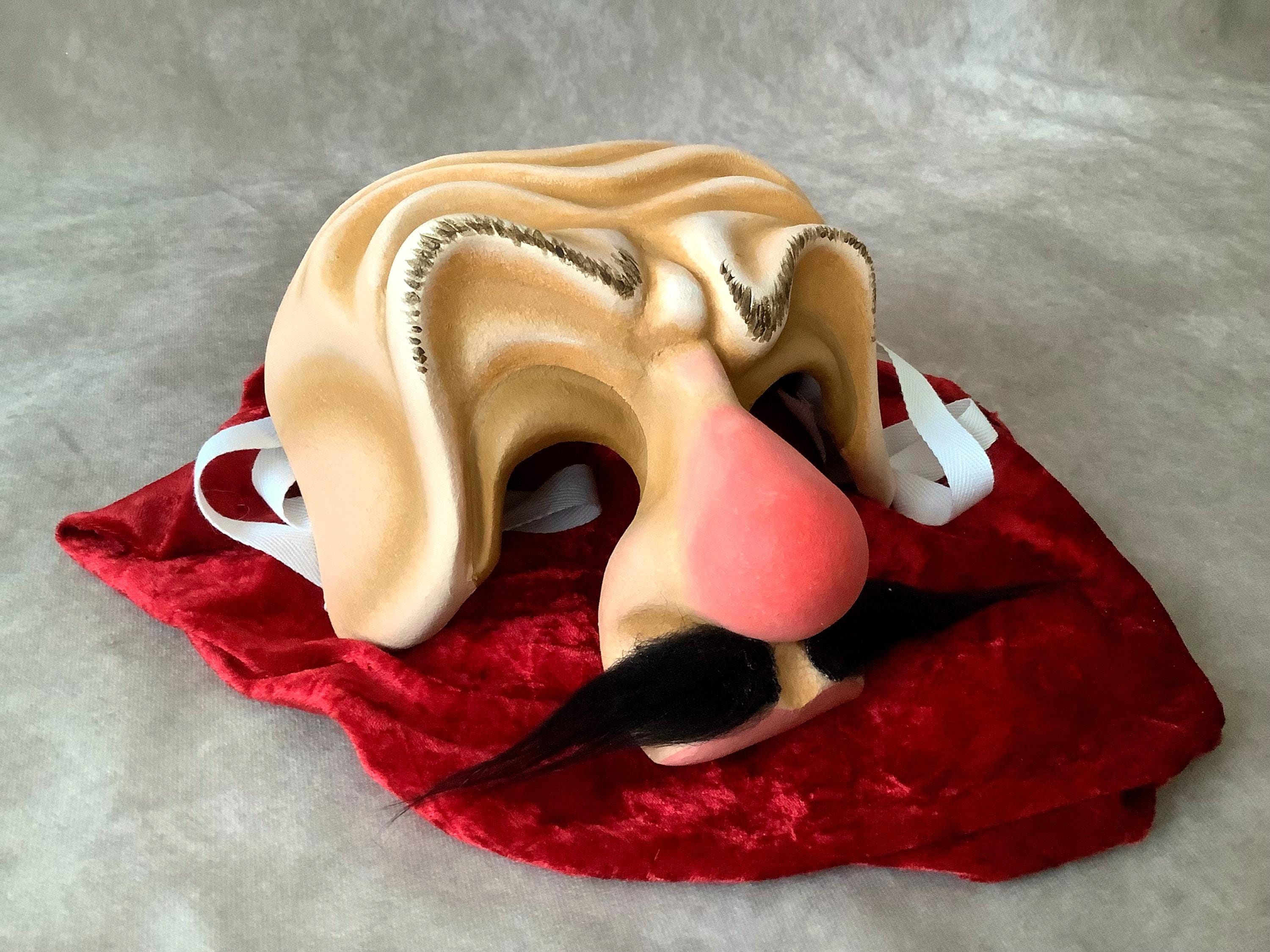 Artisan Half Mask 'il Dottore' (pink Skin Tones and Black Moustache ...