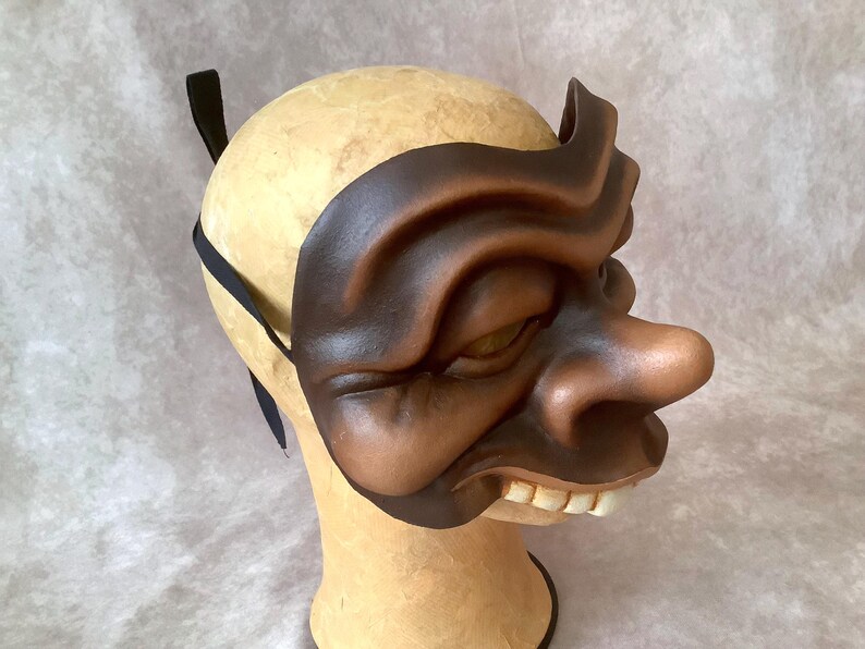 Artisan Half Mask 'big Smile, Big Teeth' (brown) - Etsy