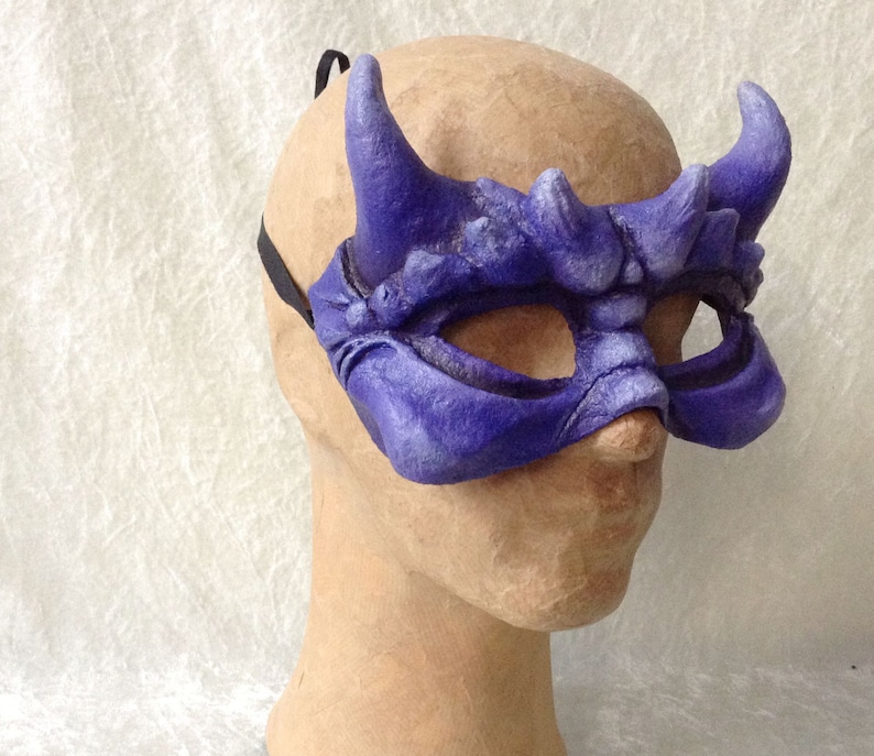 Artisan eye mask: 'Purple-blue demon' deamon devil | Etsy