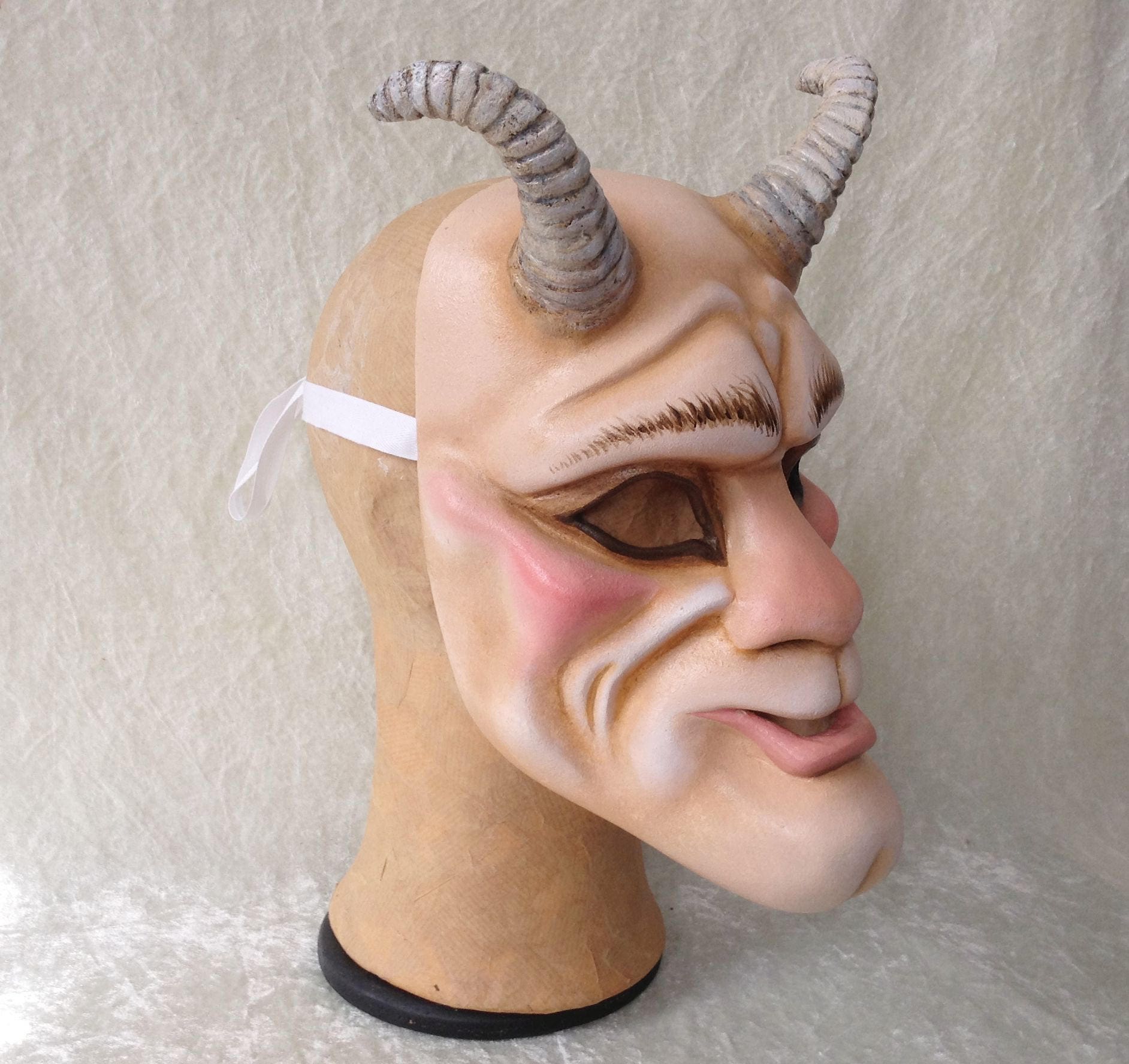 Artisan Mask: 'happy Faun' faun Satyr Pink - Etsy Ireland