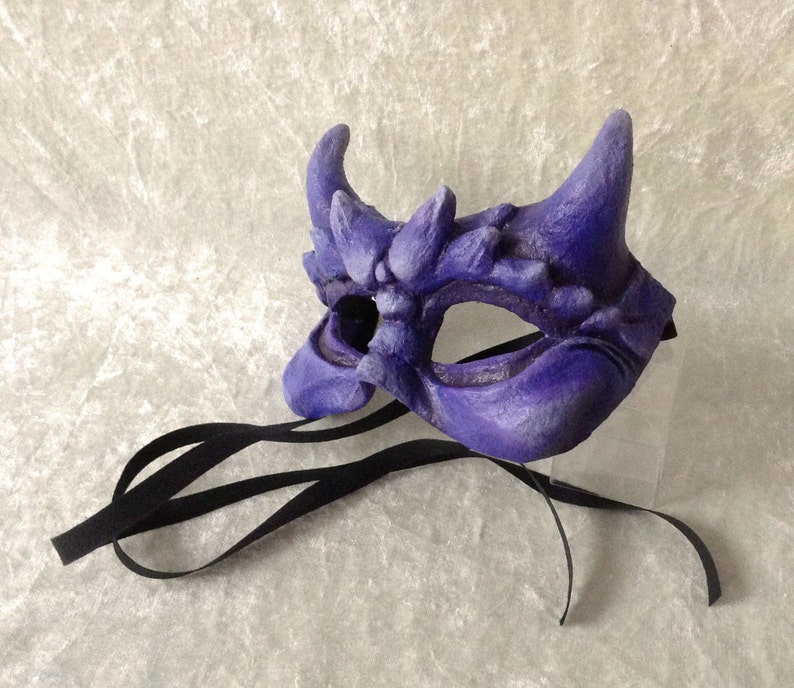 Artisan eye mask: 'Purple-blue demon' deamon devil | Etsy