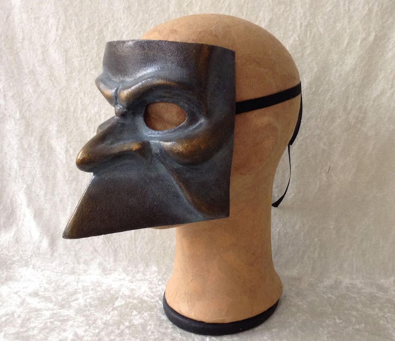 Artisan Bauta Mask expressive: 'angry Bronze Bauta' | Etsy