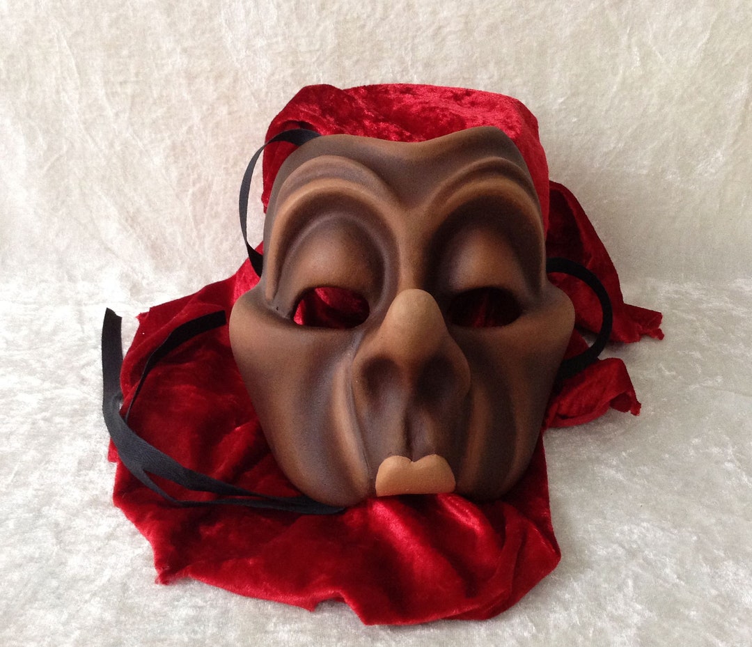 Artisan Half Mask: 'baroness' (brown) - Traditional Handmade Mask - Etsy