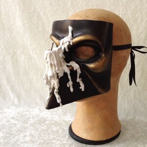 Artisan Bauta Mask (expressive): 'angry Black Bauta With Candle ...