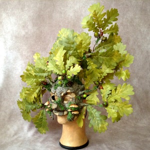 Artisan Mask: 'oak Tree Mask' - (no Chin, With Leaves and Moss ...