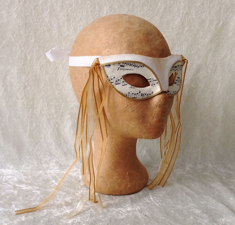 Artisan Eye Mask: 'musical Mask' vintage Music Paper | Etsy