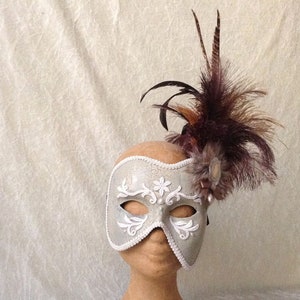 Artisan Half Mask : 'victorian Dream' (old Lace and Feathers ...