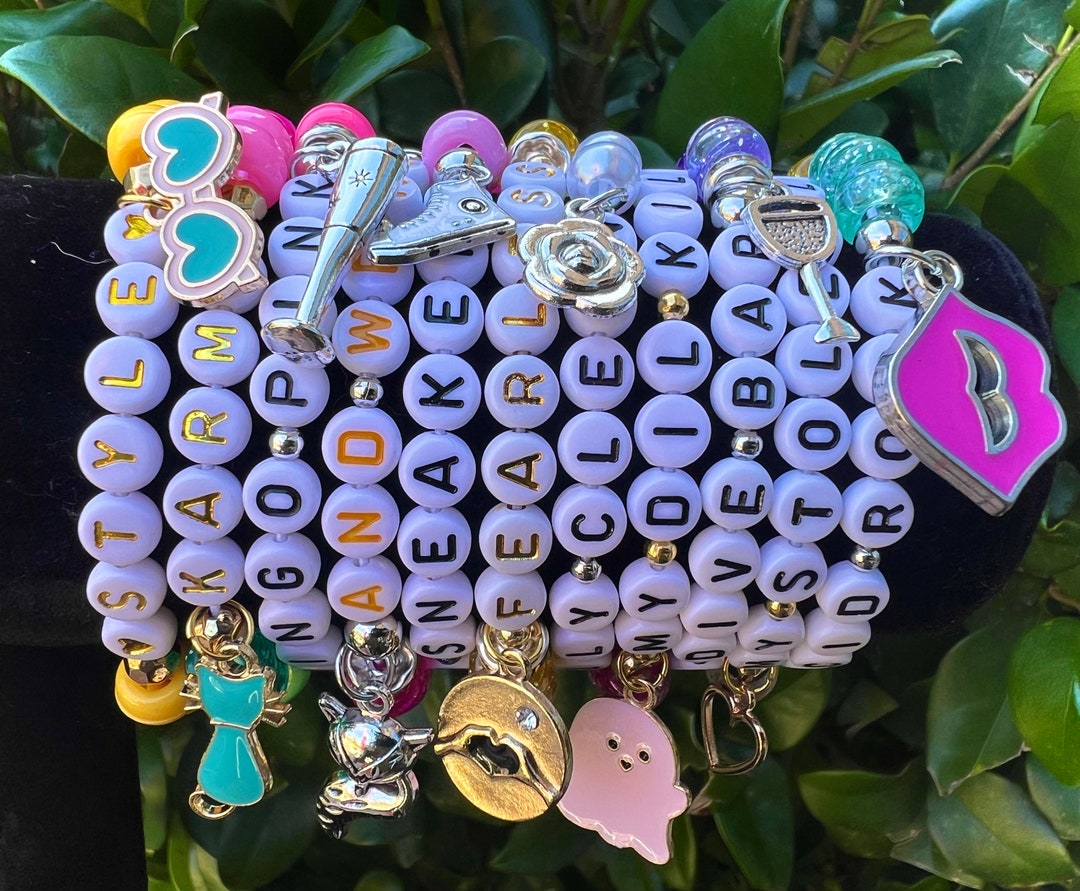 CUSTOMIZED Taylor Swift Friendship Bracelets With Charms - Etsy