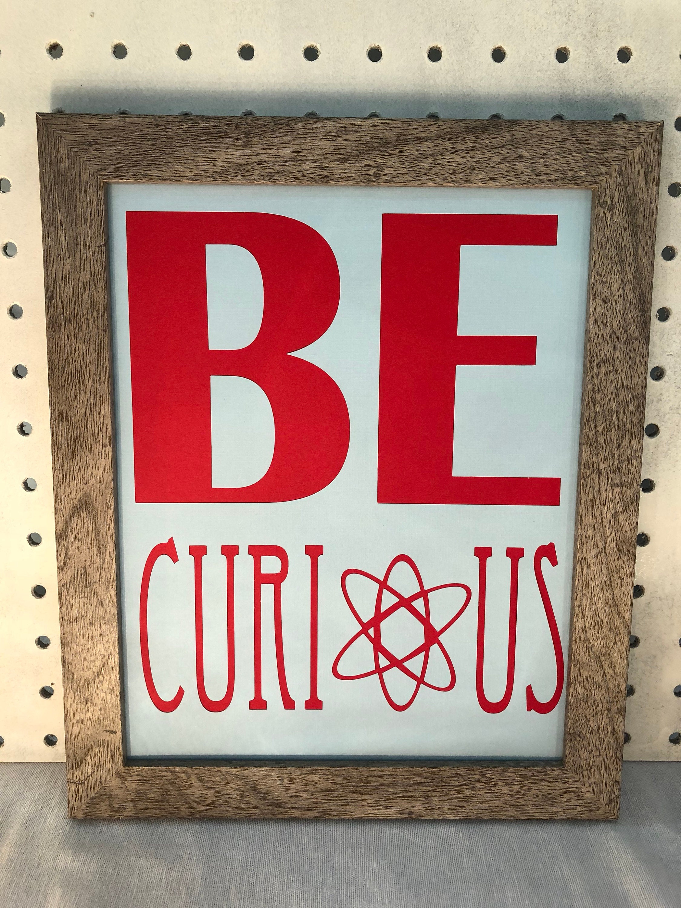 Be Curious Framed Wall Art - Physics/science/kid Scientist ...