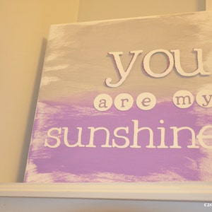Mini You Are My Sunshine Customized Canvas - Sunshine Nursery/gender ...