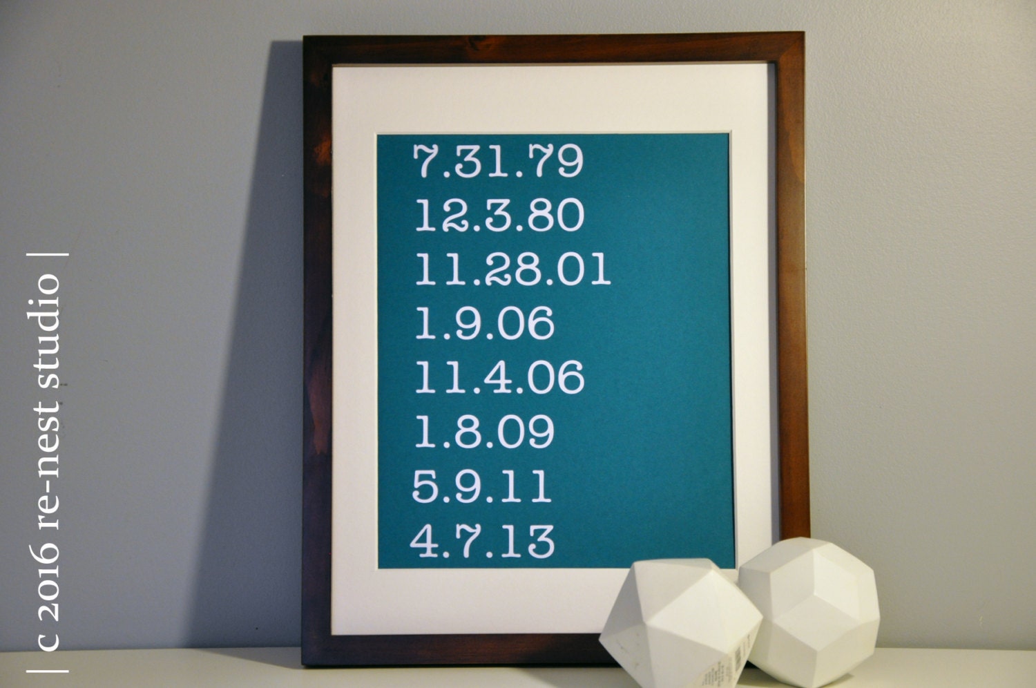 Special Dates Framed Wall Art Family Dates/anniversary/valentine's Day ...