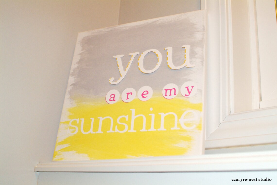 Mini You Are My Sunshine Customized Canvas Sunshine - Etsy