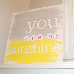 Mini You Are My Sunshine Customized Canvas - Sunshine Nursery/gender ...