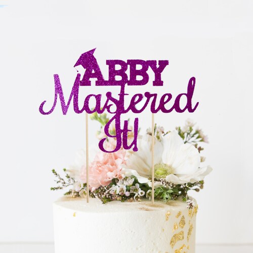 Mastered It Cake Topper Masters Graduation Cake Topper - Etsy