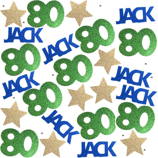 80th Birthday Table Confetti - Etsy