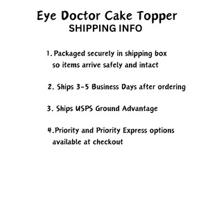 Optometry Party, Optometry Cake Topper, Optometry Graduation ...