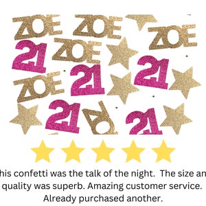 Custom Name 21st Birthday Party Decorations, Pink and Gold Party Table ...