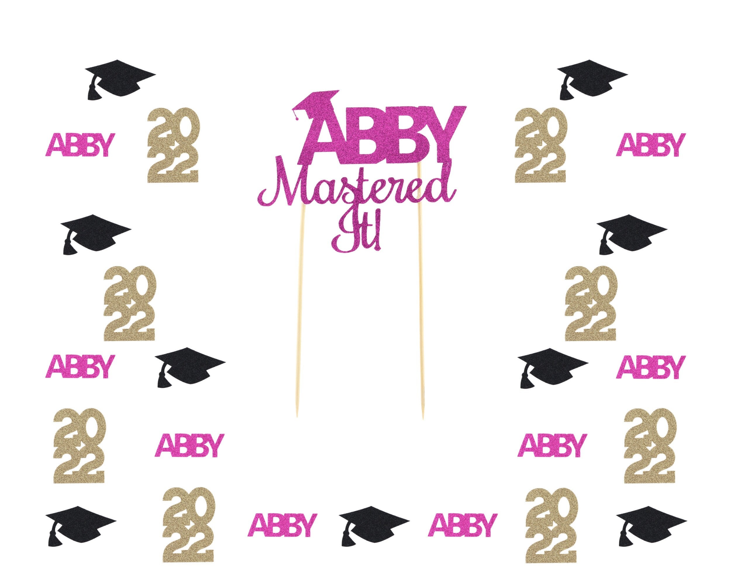 Mastered It Cake Topper Masters Graduation Decorations 2022 - Etsy