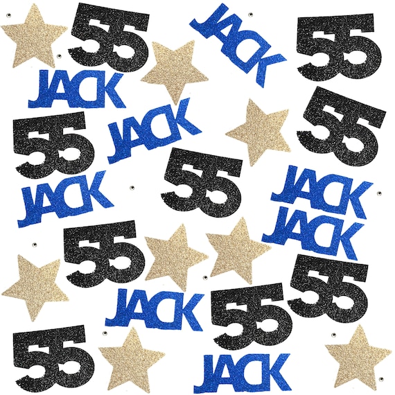 55th Birthday Decorations 55 Confetti Personalized 55th | Etsy