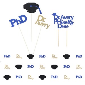 Phd Graduation Decorations Party Pack, Phd Graduation Party Decor, Phd ...