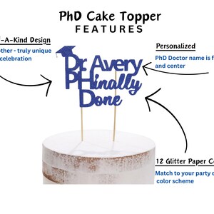 Phd Phinally Done Graduation Cake Topper, 2025 Phd Graduation ...