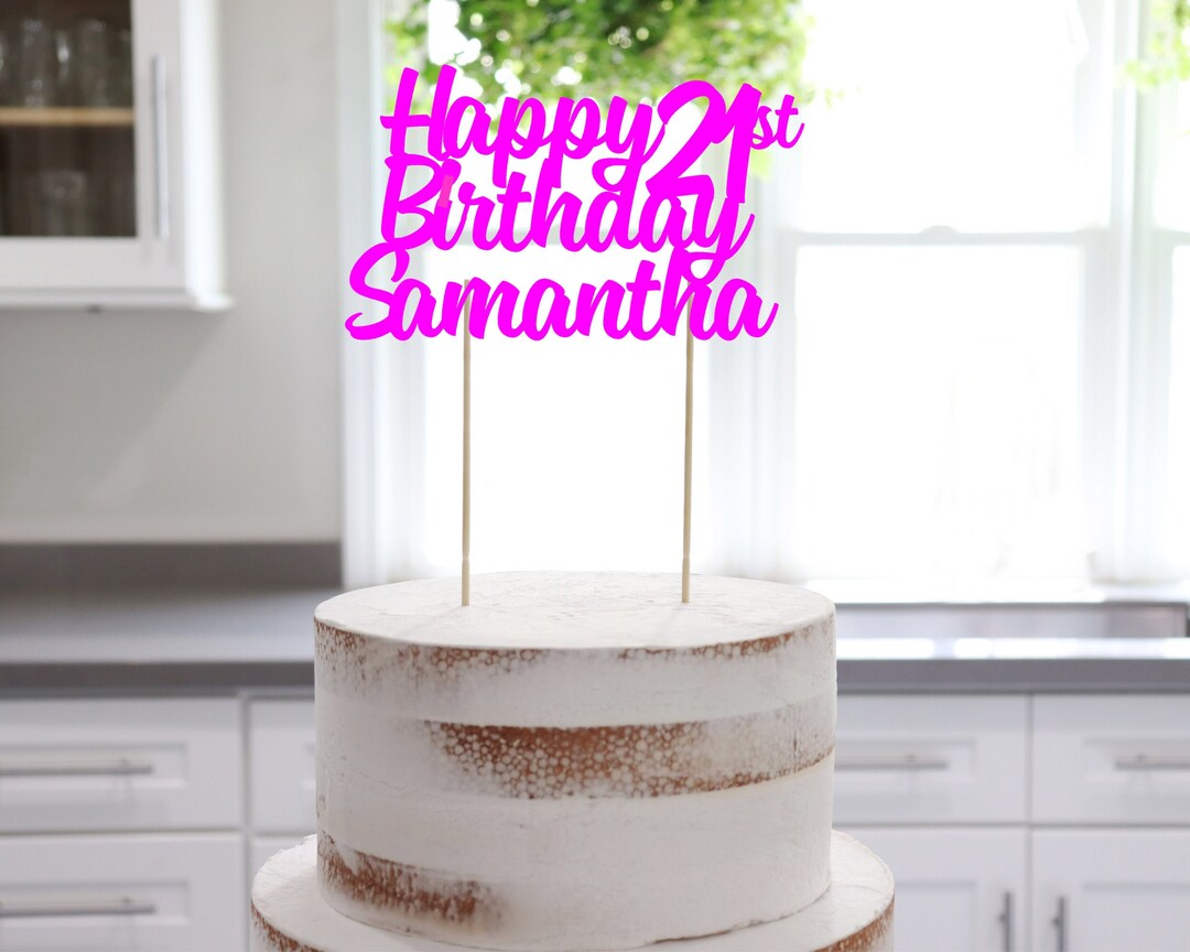21st Birthday Cake Topper, 21st Birthday Party Decoration for Daughter ...