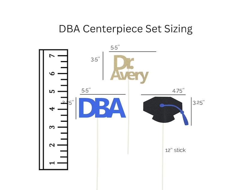 DBA Custom Graduation Centerpiece Set, Doctor of Business ...