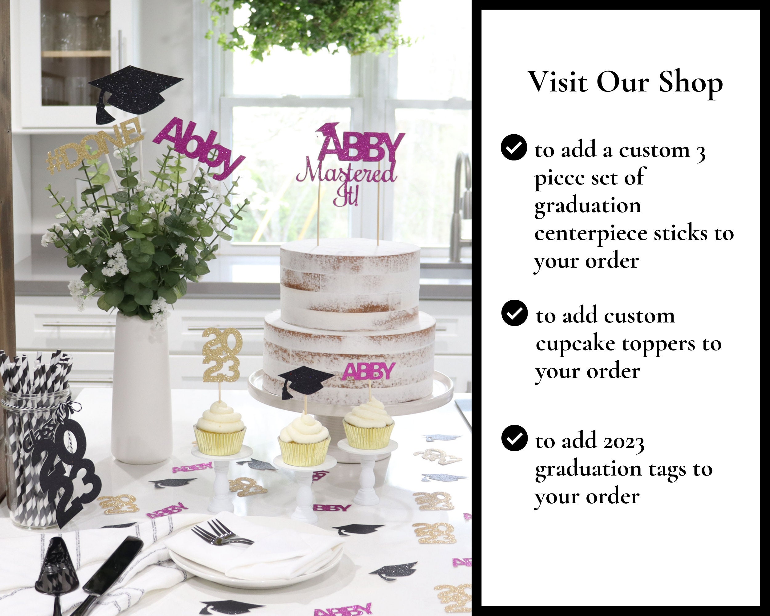 Personalized Name Mastered It Cake Topper MBA Graduation Cake - Etsy