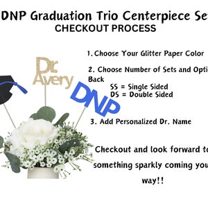 2024 DNP Graduation Table Centerpiece Set, DNP Graduation Decorations, Personalized 2024 DNP ...