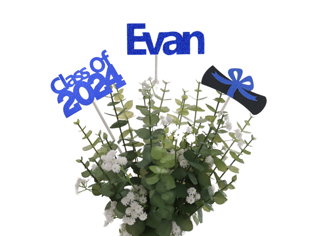 Royal Blue Class of 2024 Graduation Table Centerpiece - Etsy