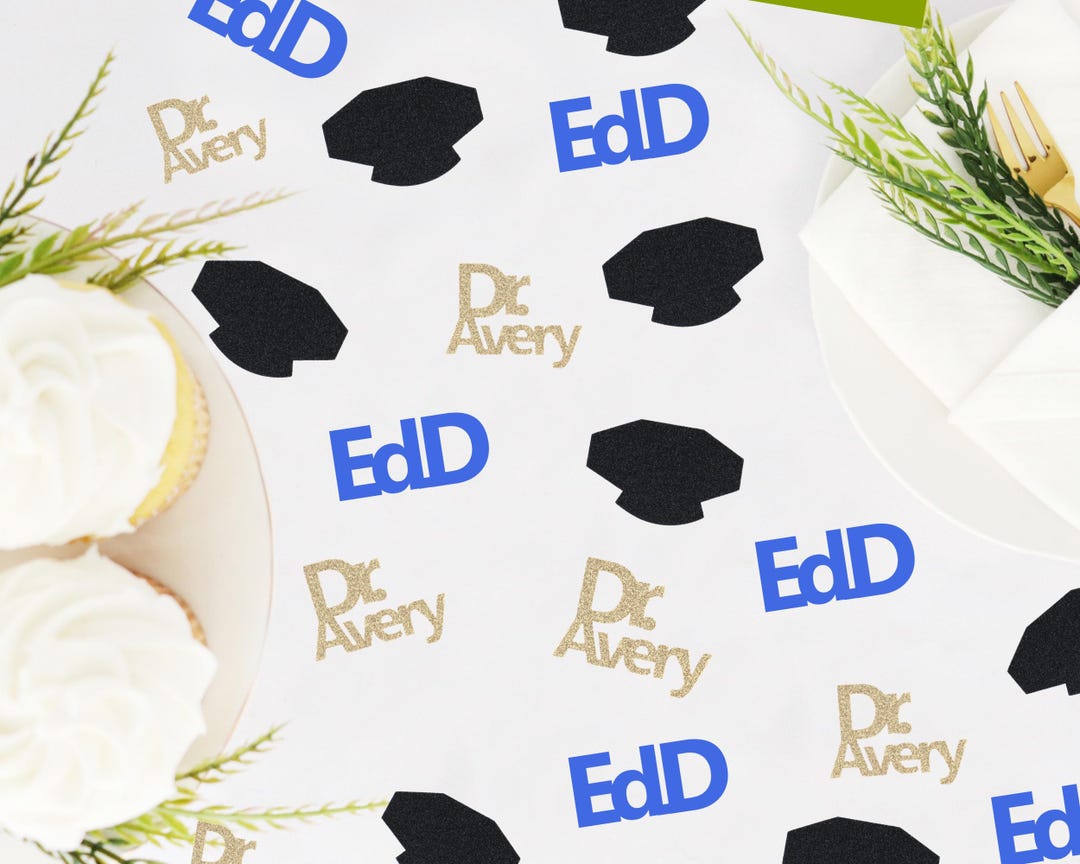 Personalized Edd Confetti Set for Graduation Party, Edd Graduation ...