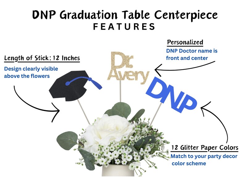 2026 DNP Graduation Table Centerpiece Set, DNP Graduation Decorations ...