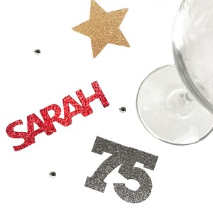 75th Birthday Decoration, 75 Confetti, Personalized 75th Birthday ...