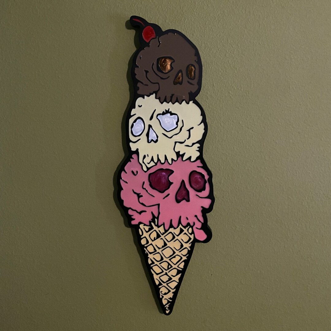 Triple Scoop Neapolitan Custom Wall Art Pop Art Decor Wall Sign - Etsy