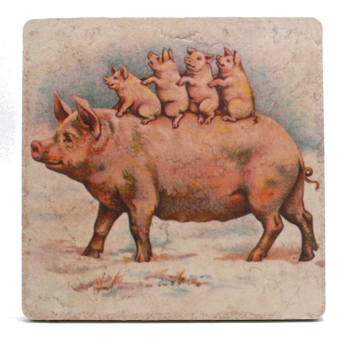 Mama Pig and Baby Pigs Old World Decor 6 Vintage-look - Etsy UK
