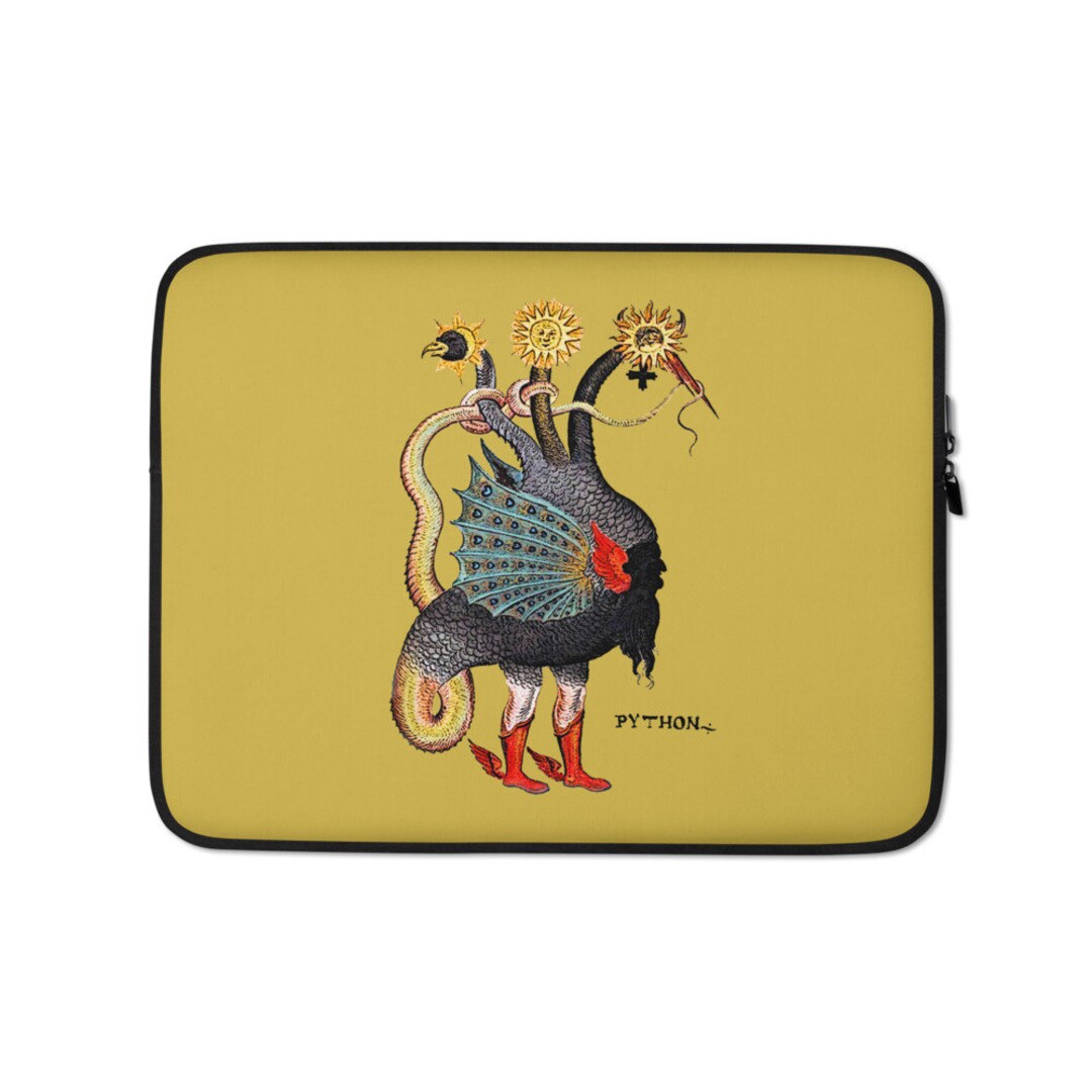 Medieval Creature Laptop Sleeve Old Gold - Etsy