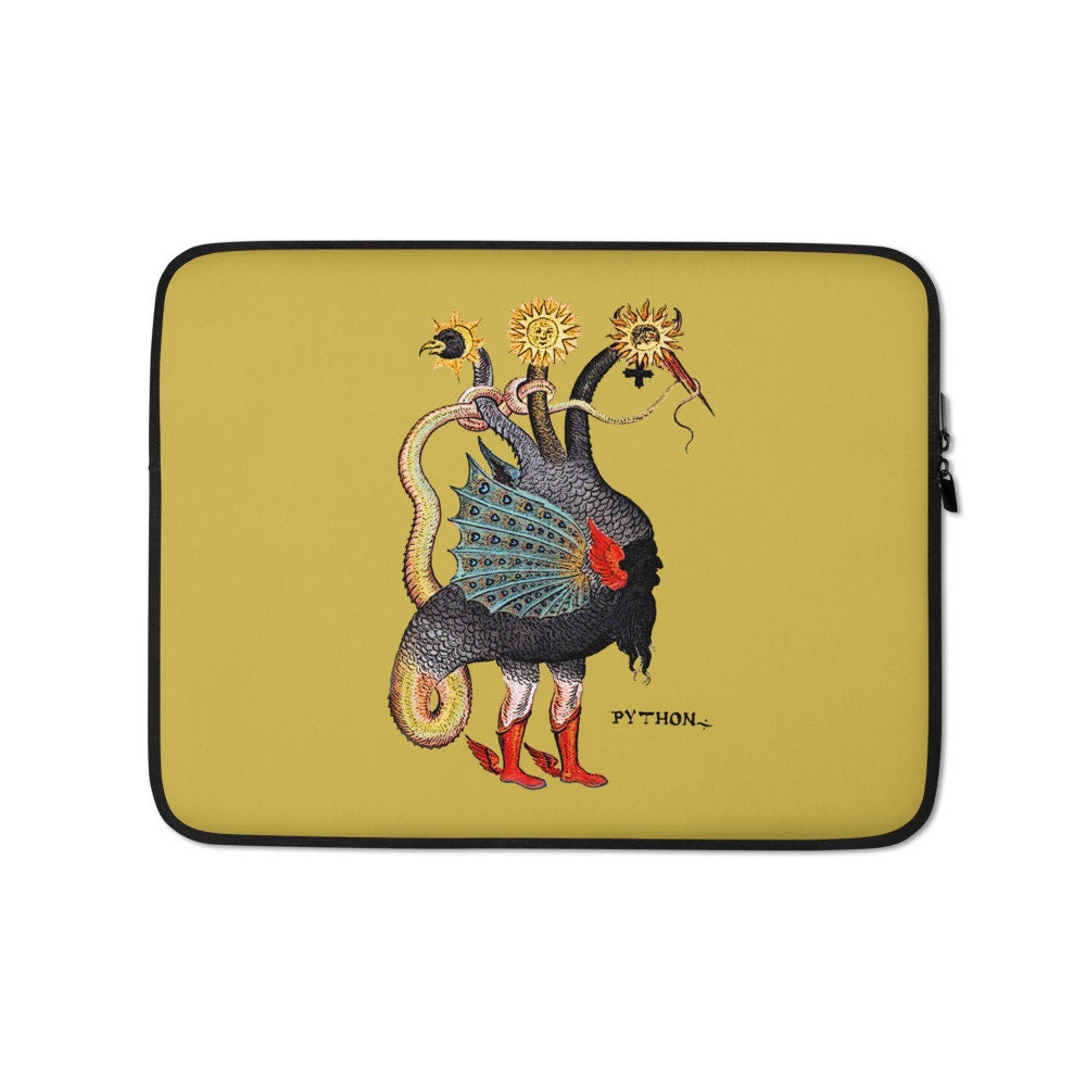 Medieval Creature Laptop Sleeve Old Gold - Etsy