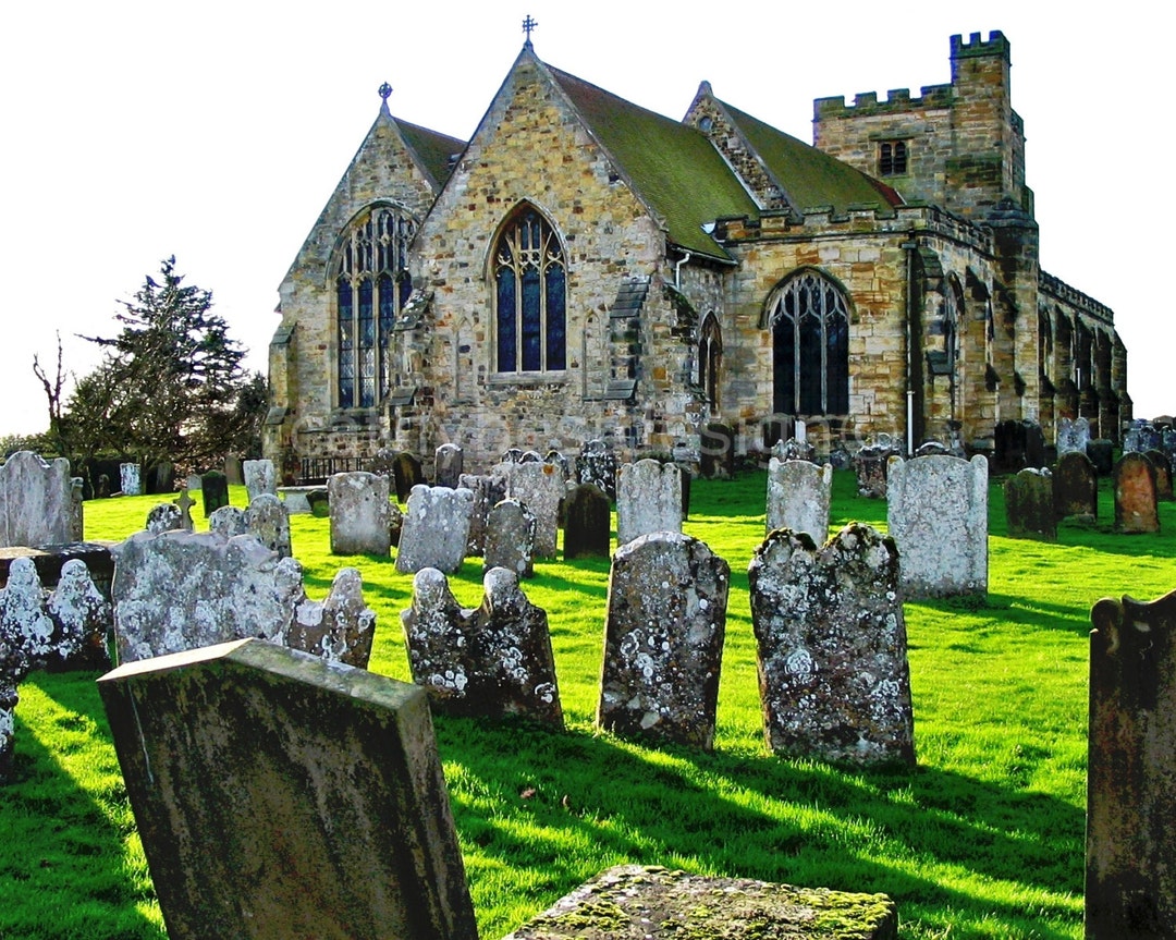 Old English Church Graveyard Saint Mary's Goudhurst Kent England Fine ...